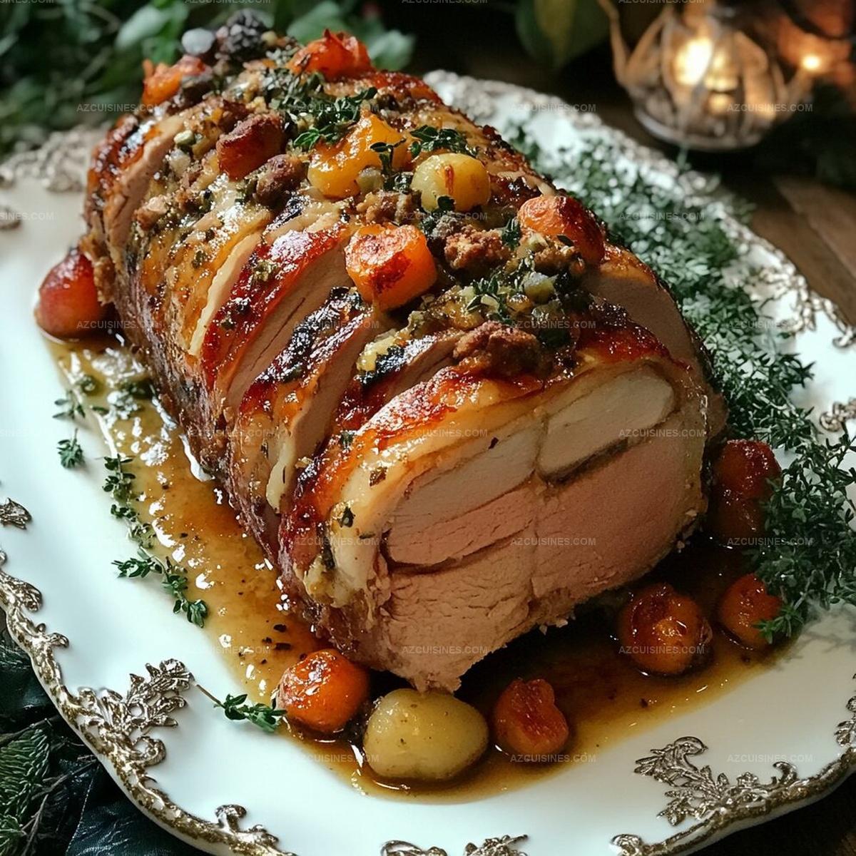 Festive Christmas Stuffed Pork Roast Recipe for Holiday Magic - AZ Cuisines