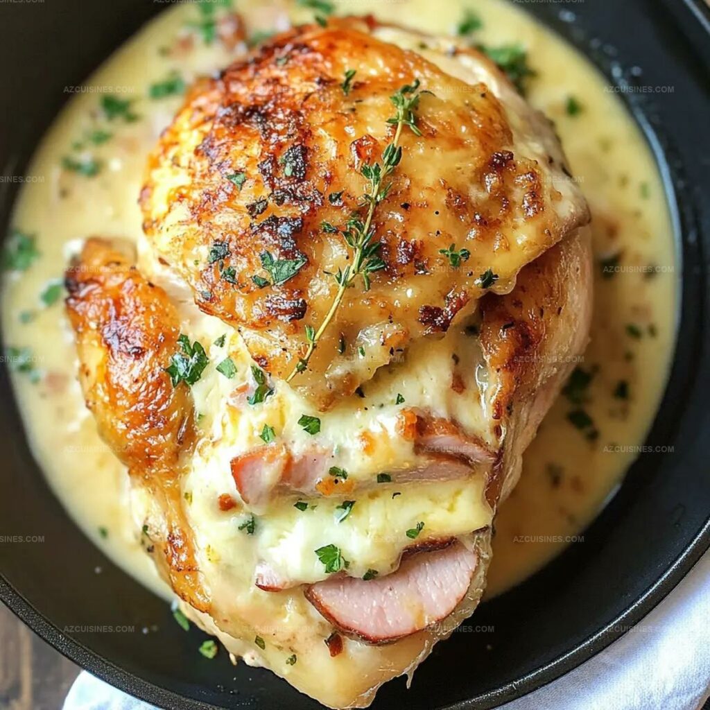 Heavenly Ham and Cheese Stuffed Chicken Breast Recipe - AZ Cuisines
